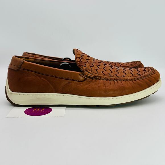 Trask | Shoes | Trask Mens Silas Brown Sheepskin Leather Woven Leather ...